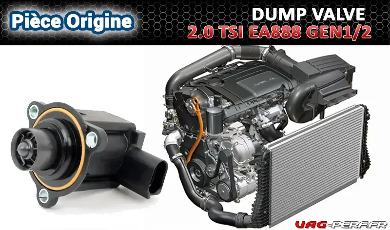La Dump Valve à piston pour la VW GOLF 6 Gti : 06H145710C - Vag-Perf